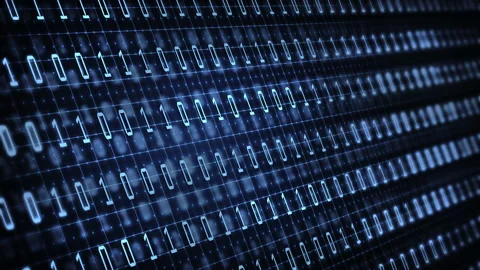 Binary code in the future digital abstra... | Stock Video | Pond5
