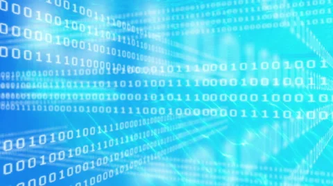Binary code grid on blue background | Stock Video | Pond5