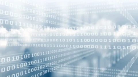 Binary code grid on sky background | Stock Video | Pond5