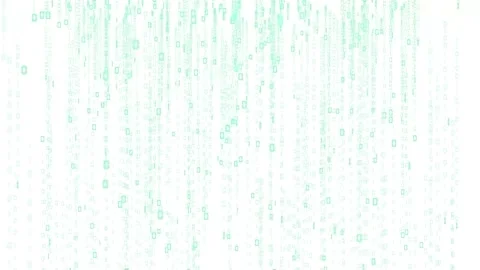 Binary Code Matrix Animation on a white ... | Stock Video | Pond5