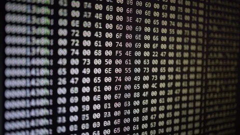 Binary Code On Screen Background | Stock Video | Pond5