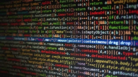 Binary Code On Screen Background | Stock Video | Pond5