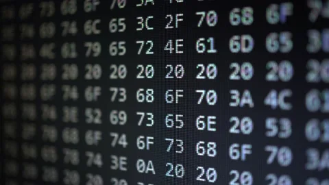 Binary Code On Screen Background | Stock Video | Pond5