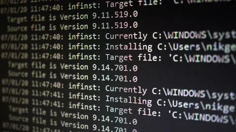 Binary Code On Screen Background | Stock Video | Pond5