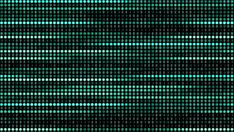 Binary code on screen with round glowing... | Stock Video | Pond5