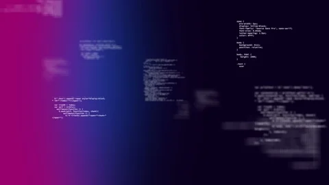 Binary codes moving on pink, purple and ... | Stock Video | Pond5