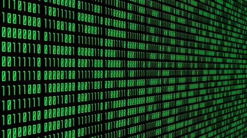 Binary Number Matrix Perspective Animati... | Stock Video | Pond5