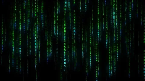 Binary numbers and digital codes vertica... | Stock Video | Pond5