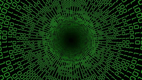 Binary numbers tunnel backdrop | Stock Video | Pond5