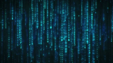 Binary Rain 4K loop | Stock Video | Pond5