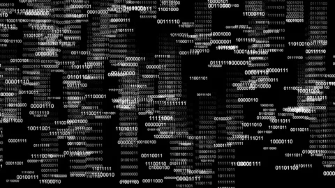 Binary rain 8 bit. Abstract backdrop bac... | Stock Video | Pond5