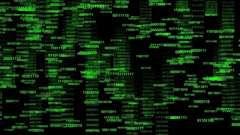 Binary rain 8 bit. Abstract backdrop bac... | Stock Video | Pond5
