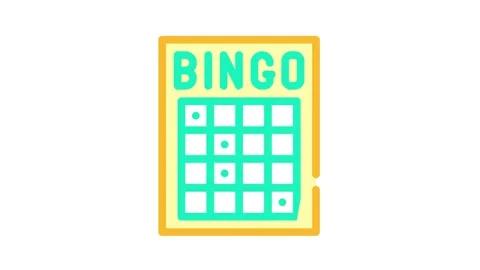 bingo card color icon animation | Stock Video | Pond5