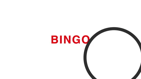 Bingo Text Magnifying Glass Animation 4K | Stock Video | Pond5