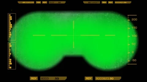 Binocular Point Of View - Dirty - Green ... | Stock Video | Pond5