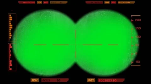 Binocular View - Dirty - Green Screen - ... | Stock Video | Pond5
