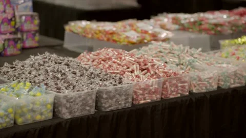 bins of assorted candy | Stock Video | Pond5