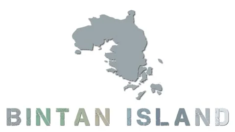 Bintan Island map with paper regions. An... | Stock Video | Pond5