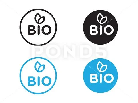 Bio vector icon black and white vector outline sign ~ Clip Art #280296827