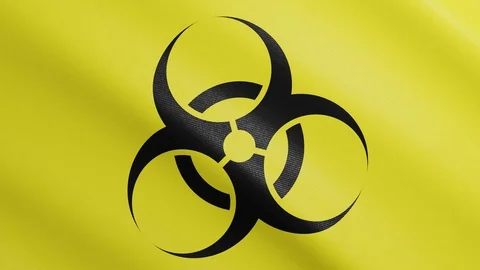 Biohazard Flag with Realistic Fabric Tex... | Stock Video | Pond5