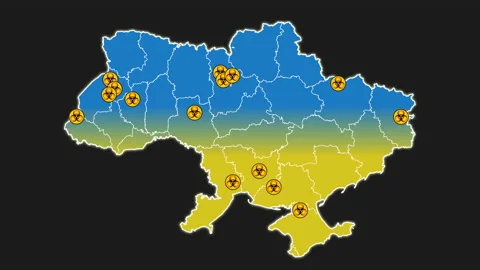 Biohazard laboratories in Ukraine map an... | Stock Video | Pond5