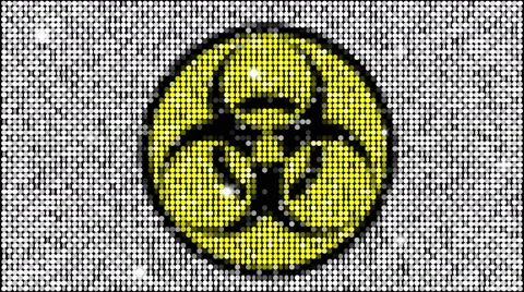 Biohazard symbol - seamless looping with... | Stock Video | Pond5