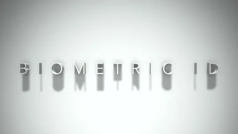biometric id 3D title animation white te... | Stock Video | Pond5