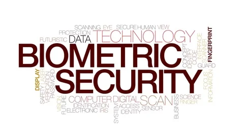Biometric security animated word cloud, ... | Stock Video | Pond5