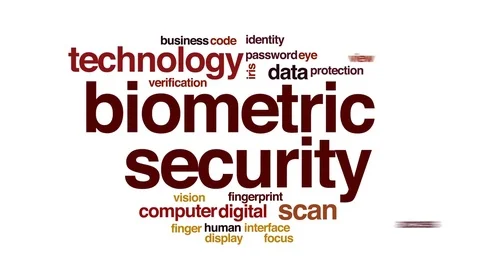 Biometric security animated word cloud, ... | Stock Video | Pond5