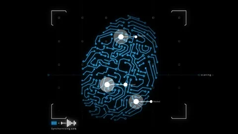 Biometrical fingerprint scanning concept... | Stock Video | Pond5