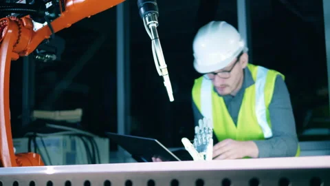 Bionic mechanisms under observation of a... | Stock Video | Pond5