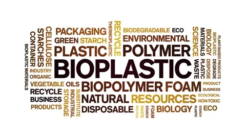 Bioplastic animated word cloud,animation... | Stock Video | Pond5