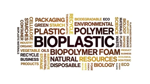Bioplastic animated word cloud,animation... | Stock Video | Pond5