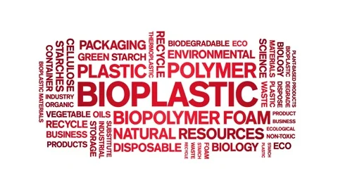 Bioplastic animated word cloud,animation... | Stock Video | Pond5