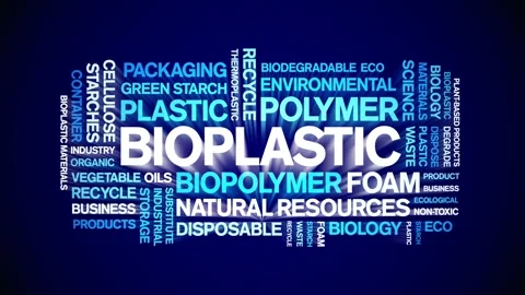Bioplastic animated word cloud,animation... | Stock Video | Pond5