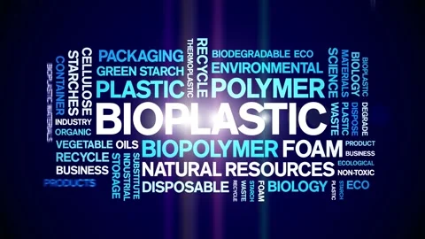 Bioplastic animated word cloud,animation... | Stock Video | Pond5