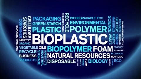 Bioplastic animated word cloud,animation... | Stock Video | Pond5