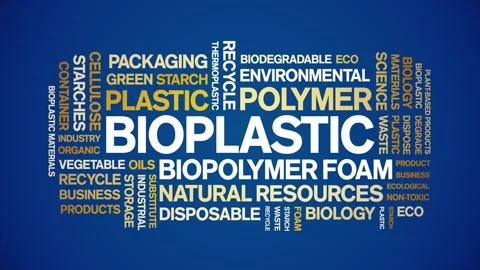 Bioplastic animated word cloud,animation... | Stock Video | Pond5