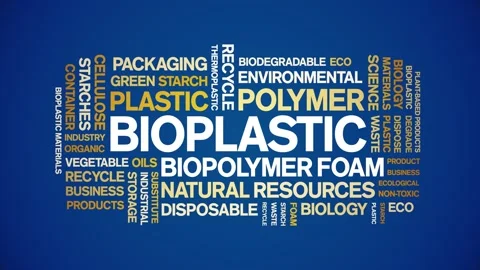 Bioplastic animated word cloud,animation... | Stock Video | Pond5