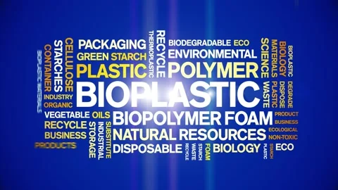 Bioplastic animated word cloud,animation... | Stock Video | Pond5
