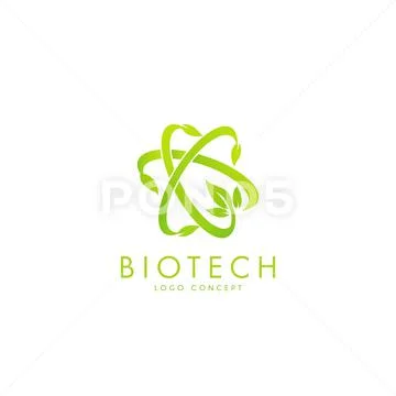 Biotech Logo Design Template Flat Style Vector Illustration ...