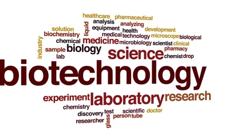 Biotechnology animated word cloud, text ... | Stock Video | Pond5