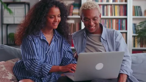 Couple Couch Laptop Stock Videos – Royalty-Free HD & 4K Videos | Pond5