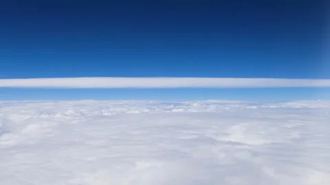 Bird view of white clouds with blue sky ... | Stock Video | Pond5