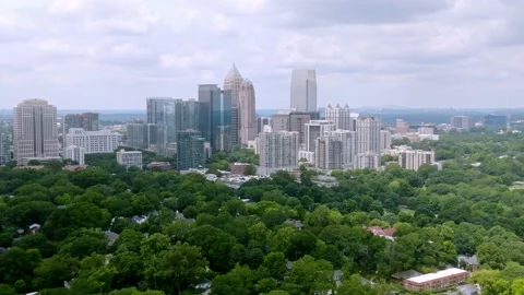 Bird's eye view of Atlanta houses with a... | Stock Video | Pond5