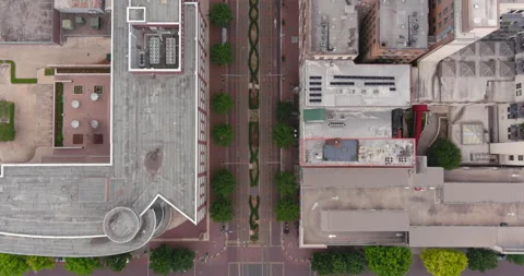 Birds eye view of the downtown Houston a... | Stock Video | Pond5