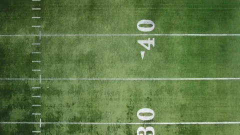 Birds eye view of football field yard ma... | Stock Video | Pond5