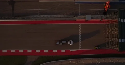 Birds eye view looking down at the ramp ... | Stock Video | Pond5