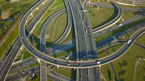 Bird’s eye view multi-level layered ri... | Stock Video | Pond5