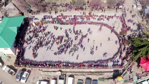 Bird's Eye View Over Crowd Celebrating H... | Stock Video | Pond5